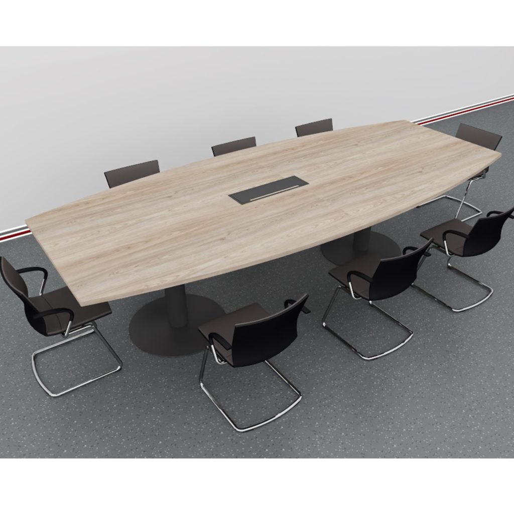 MESA DE REUNIONES OVALADA . / SERIE PANEL – BASFLEX