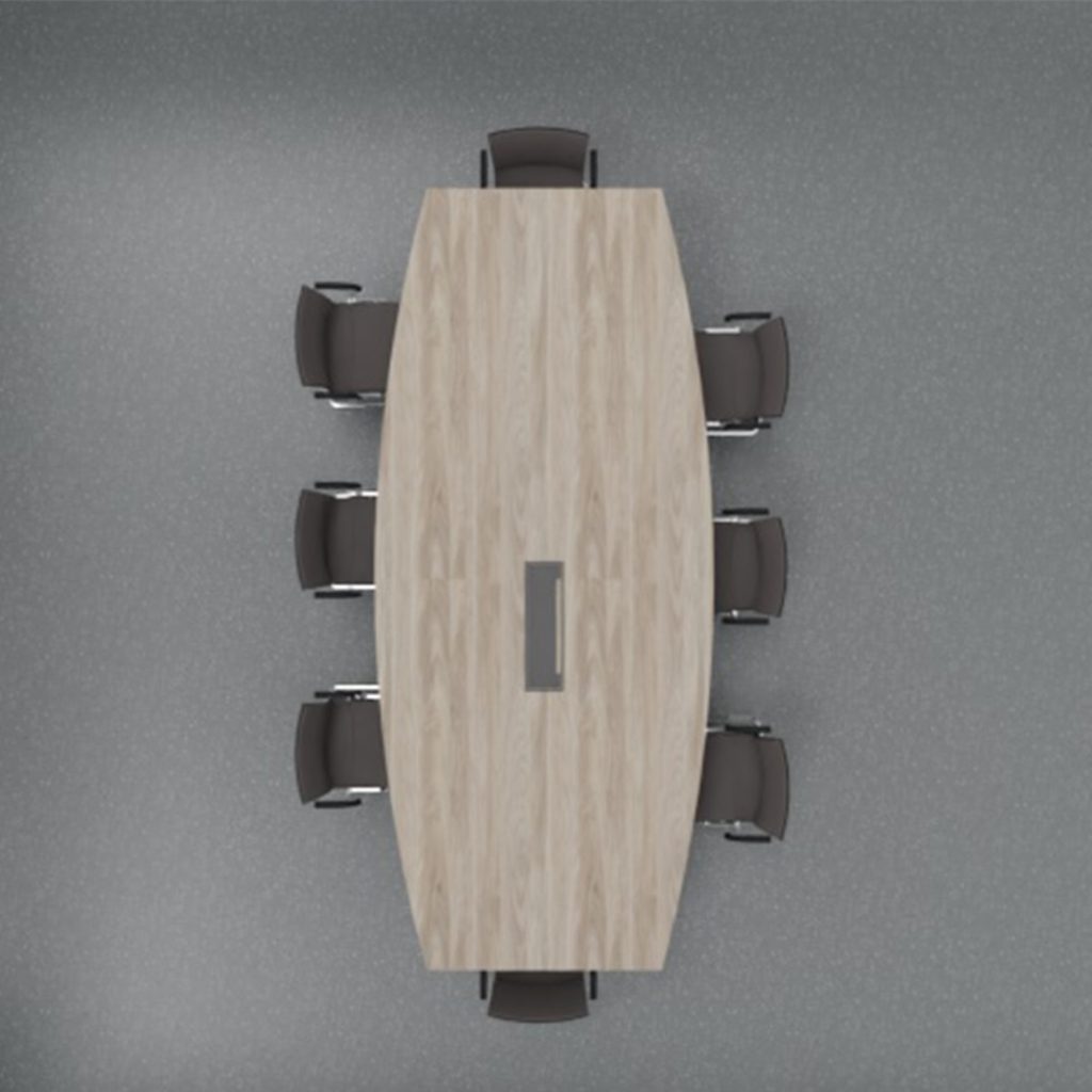 MESA DE REUNIONES OVALADA . / SERIE PANEL – BASFLEX